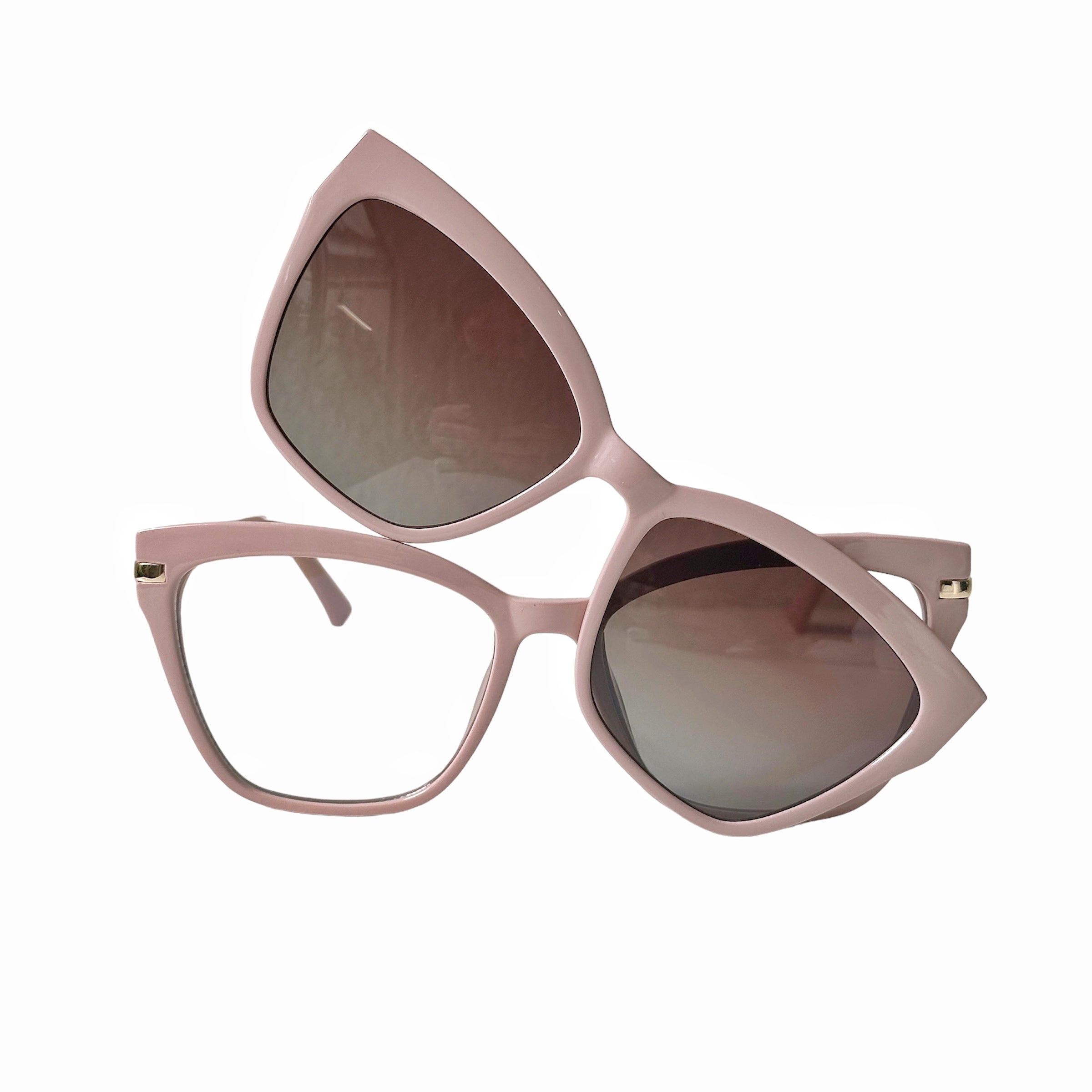 Montura con lente sobrepuesto- Lety Palo Rosa – Flappers Co